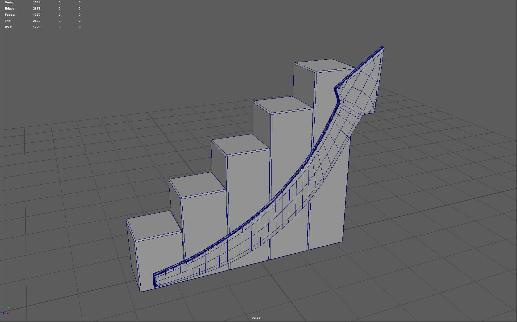 Growing Bar Chart With Arrow - 3D Model by sanchiesp