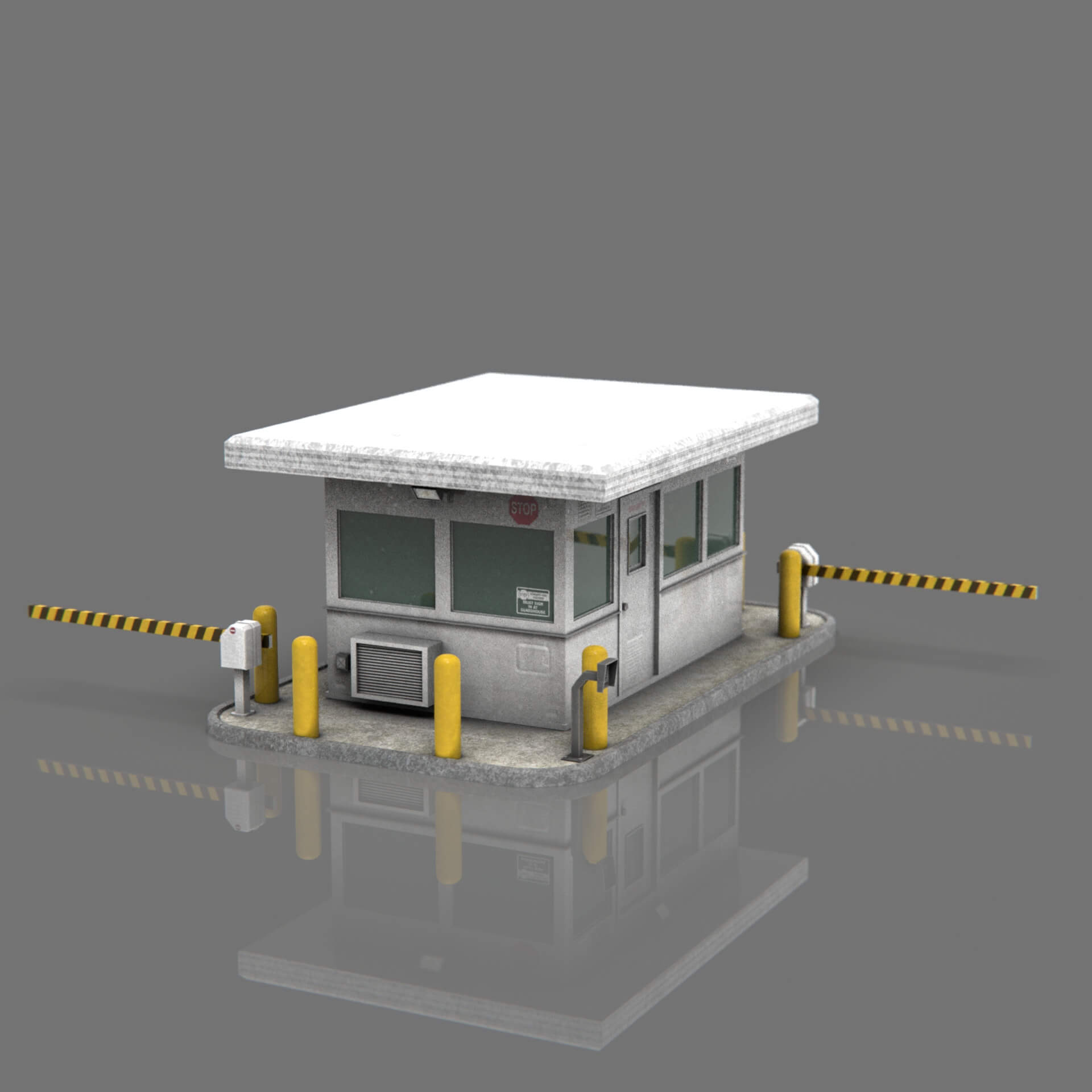 Guard Shack Building - 3D Model by sanchiesp