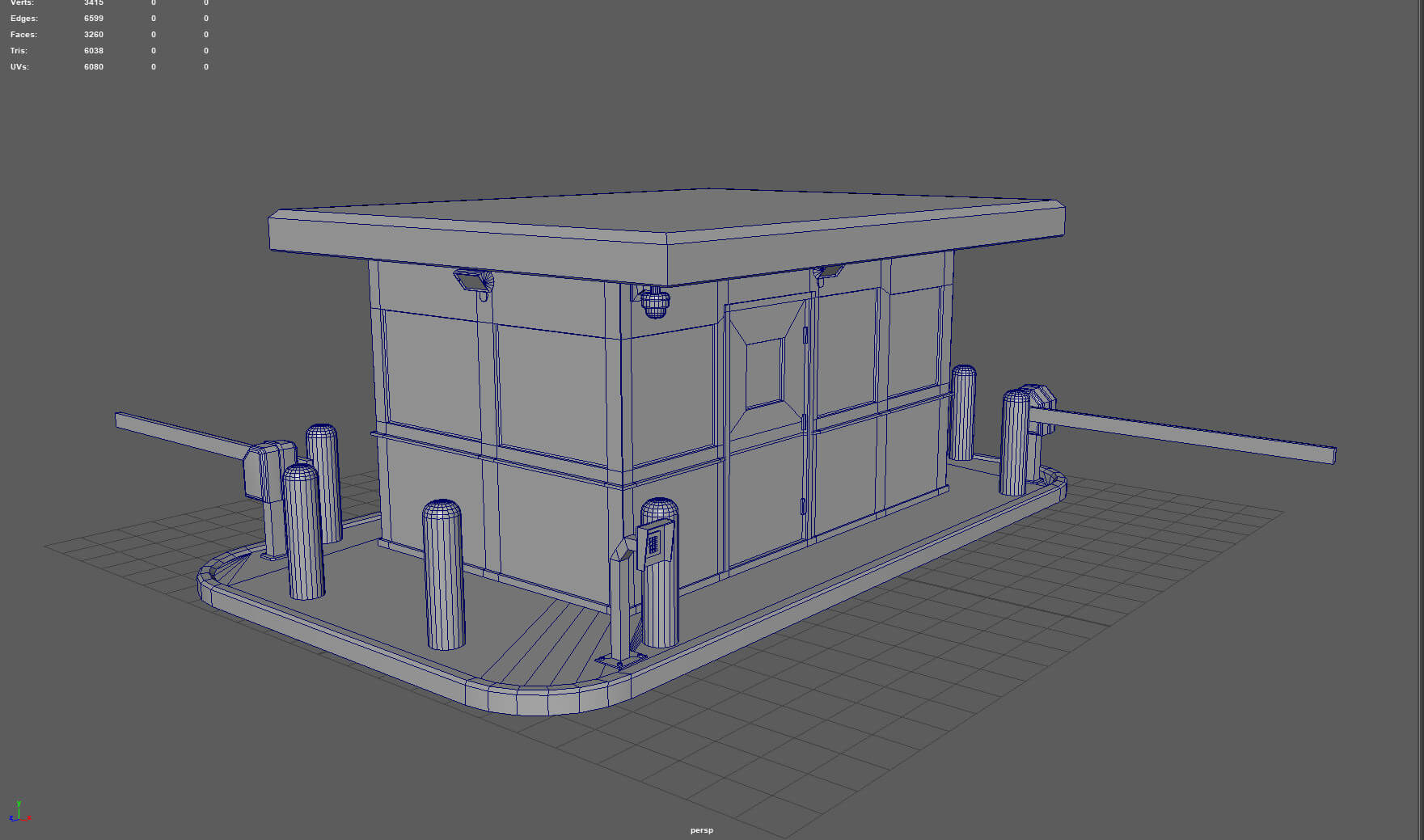 Guard Shack Building - 3D Model by sanchiesp