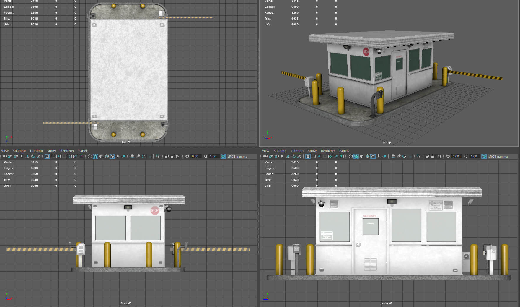 Guard Shack Building - 3D Model by sanchiesp