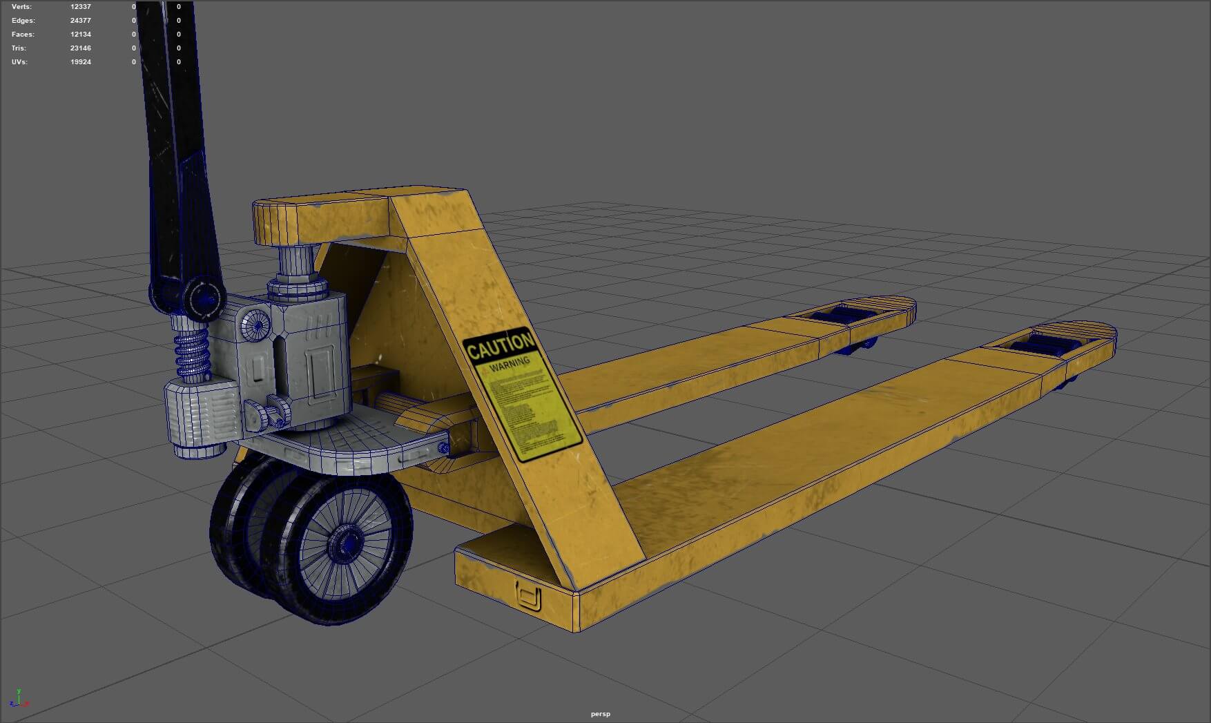Hand Pallet Truck 3d Model By Sanchiesp