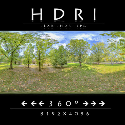 HDRI 016 Serene Green Park Landscape L - HDR Image by sanchiesp