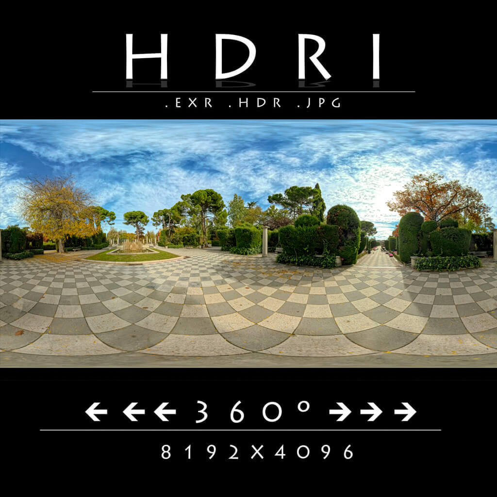 HDRI 020 Elegant Formal Garden - HDR Image by sanchiesp