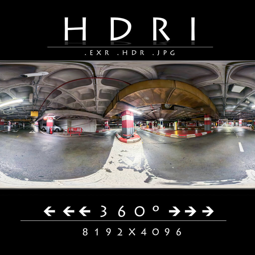 HDRI 022 Underground Parking Garage Texture - HDR Image by sanchiesp