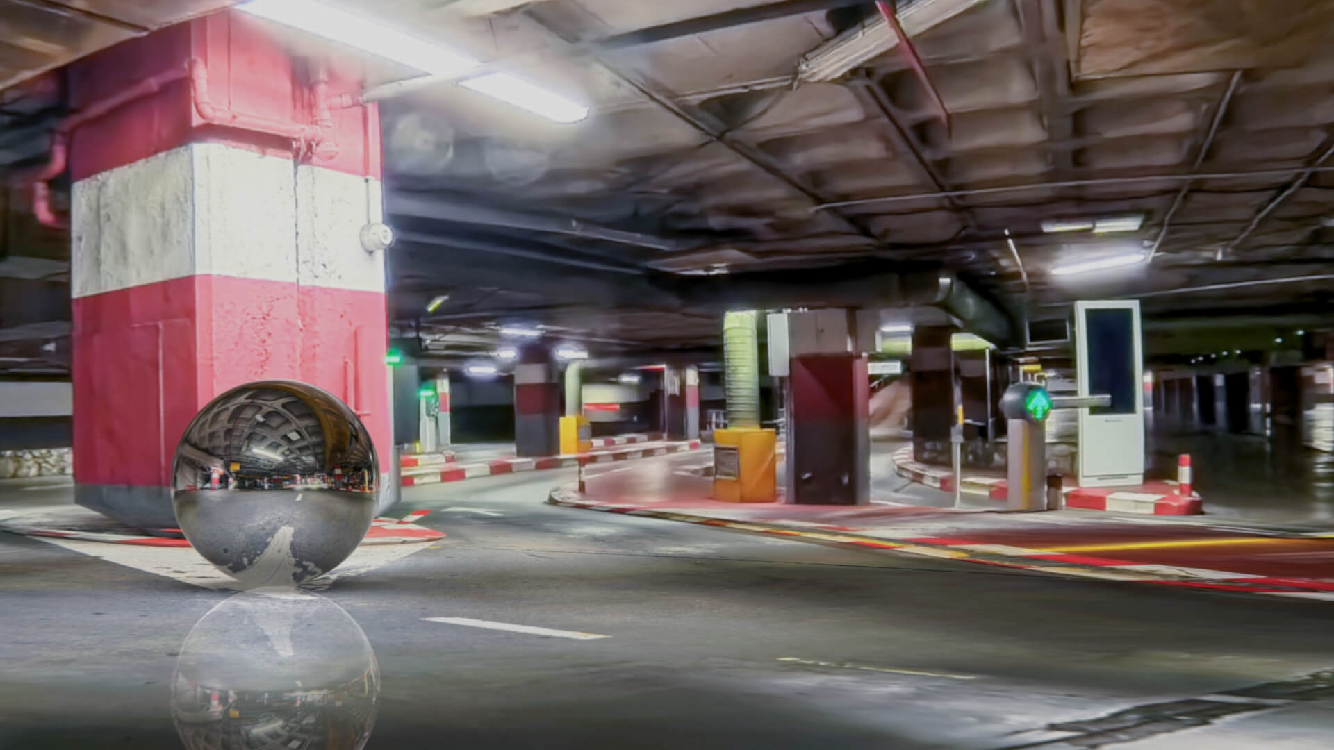 HDRI 022 Underground Parking Garage Texture - HDR Image by sanchiesp