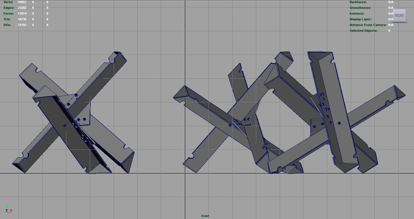 Hedgehog Anti Tank Obstacle - 3D Model by sanchiesp