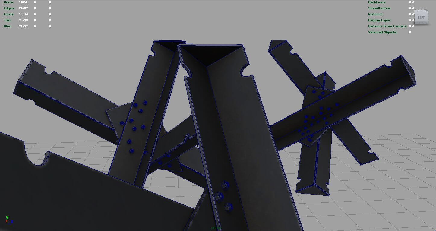 Hedgehog Anti Tank Obstacle - 3D Model by sanchiesp