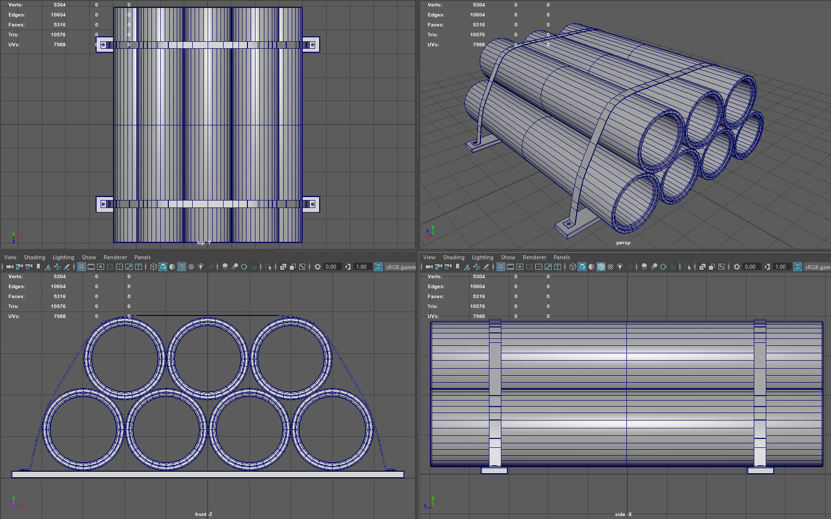 Concrete Tubes - 3D Model by sanchiesp