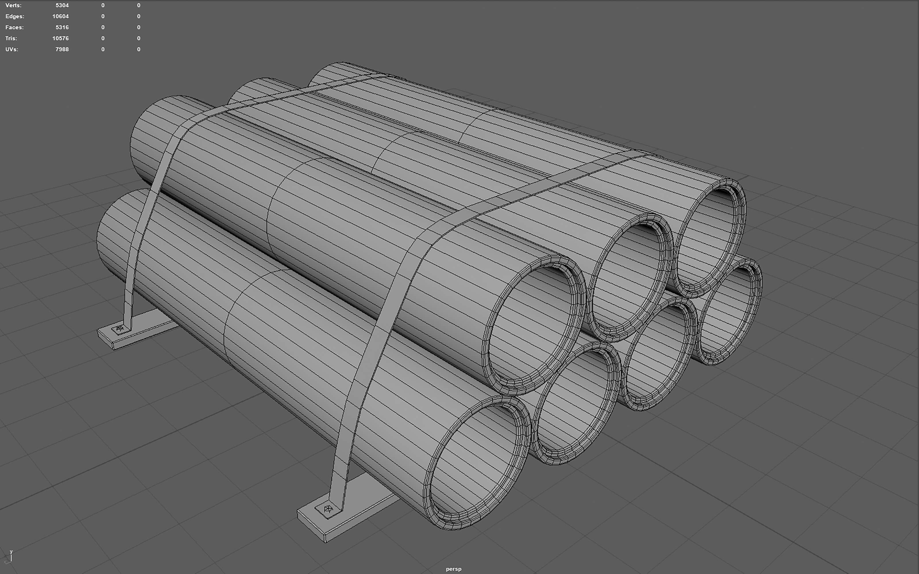 Concrete Tubes - 3D Model by sanchiesp