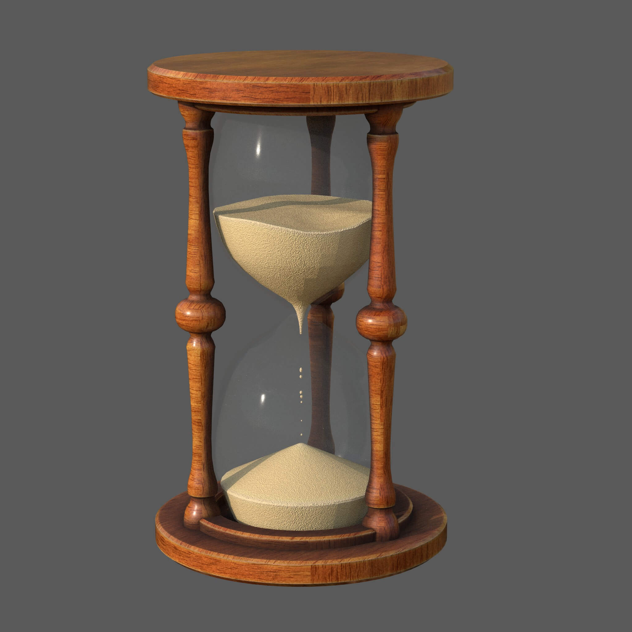 Wooden Hourglass - 3D Model by sanchiesp
