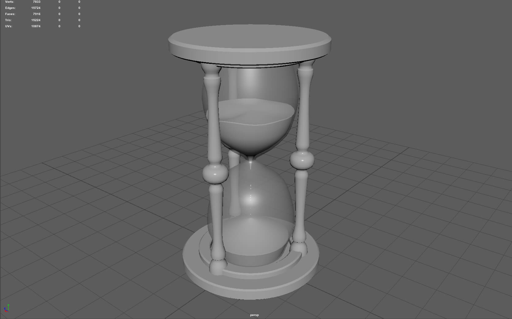 Wooden Hourglass - 3D Model by sanchiesp
