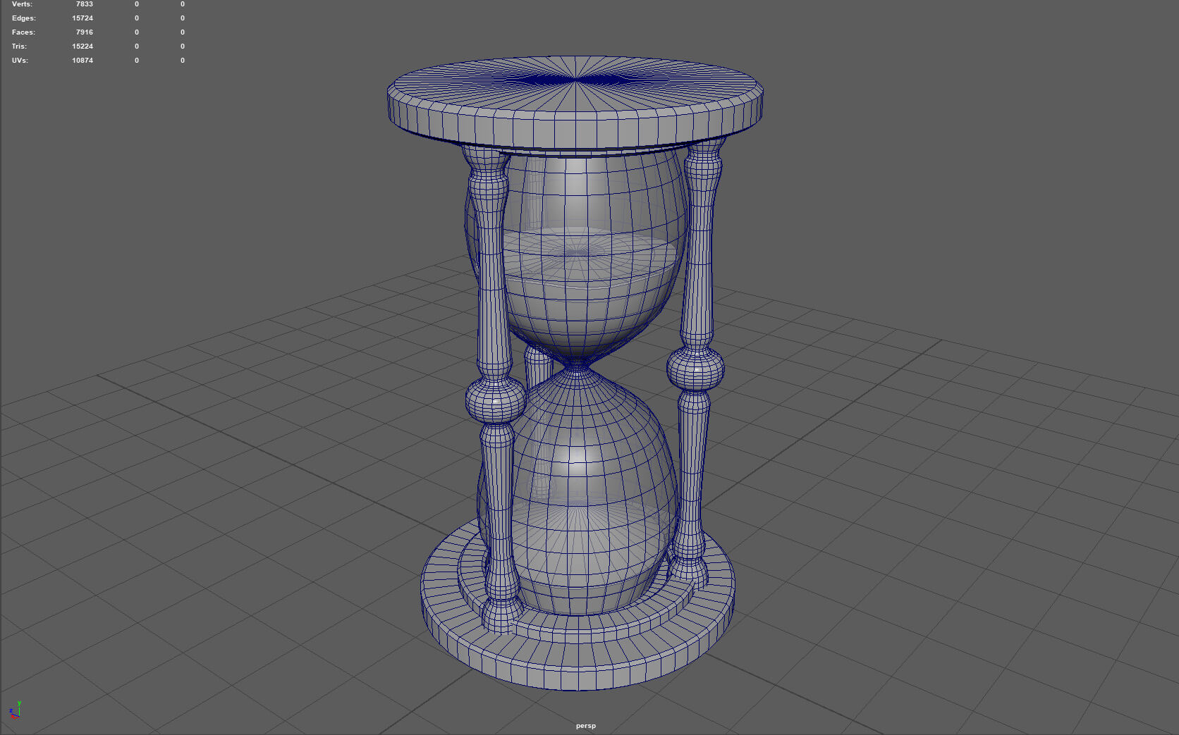 Wooden Hourglass - 3D Model by sanchiesp