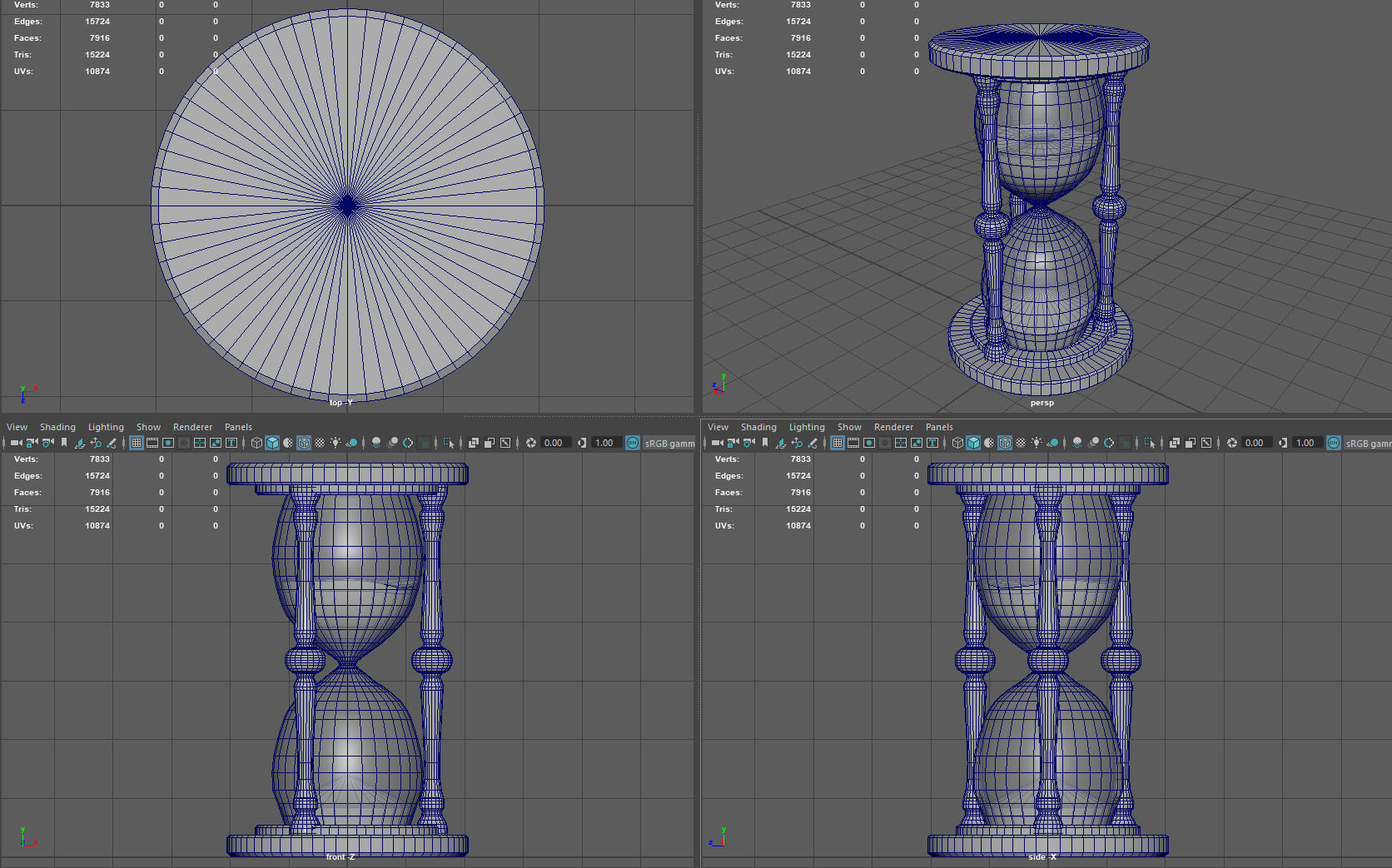 Wooden Hourglass - 3D Model by sanchiesp