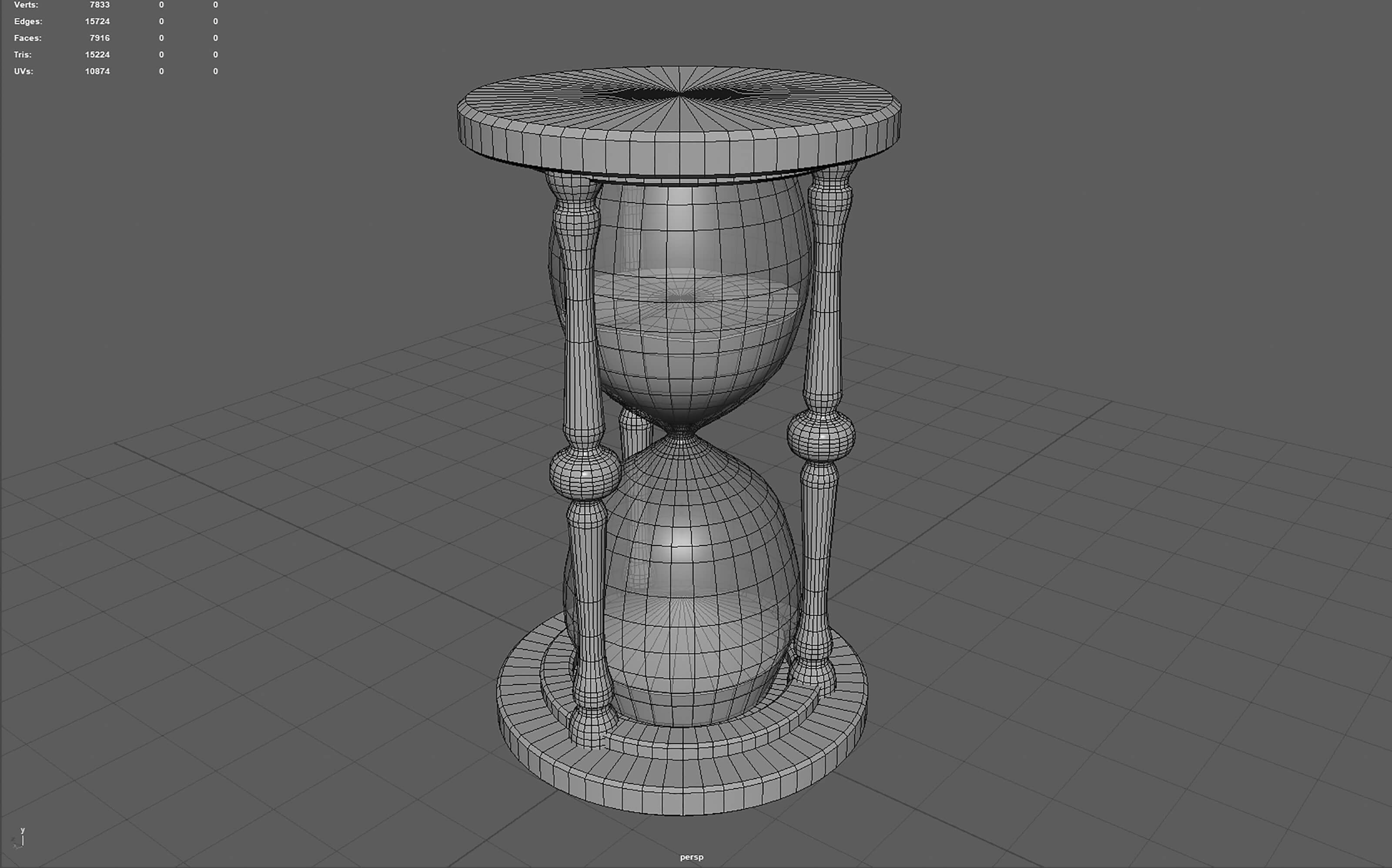 Wooden Hourglass - 3D Model by sanchiesp