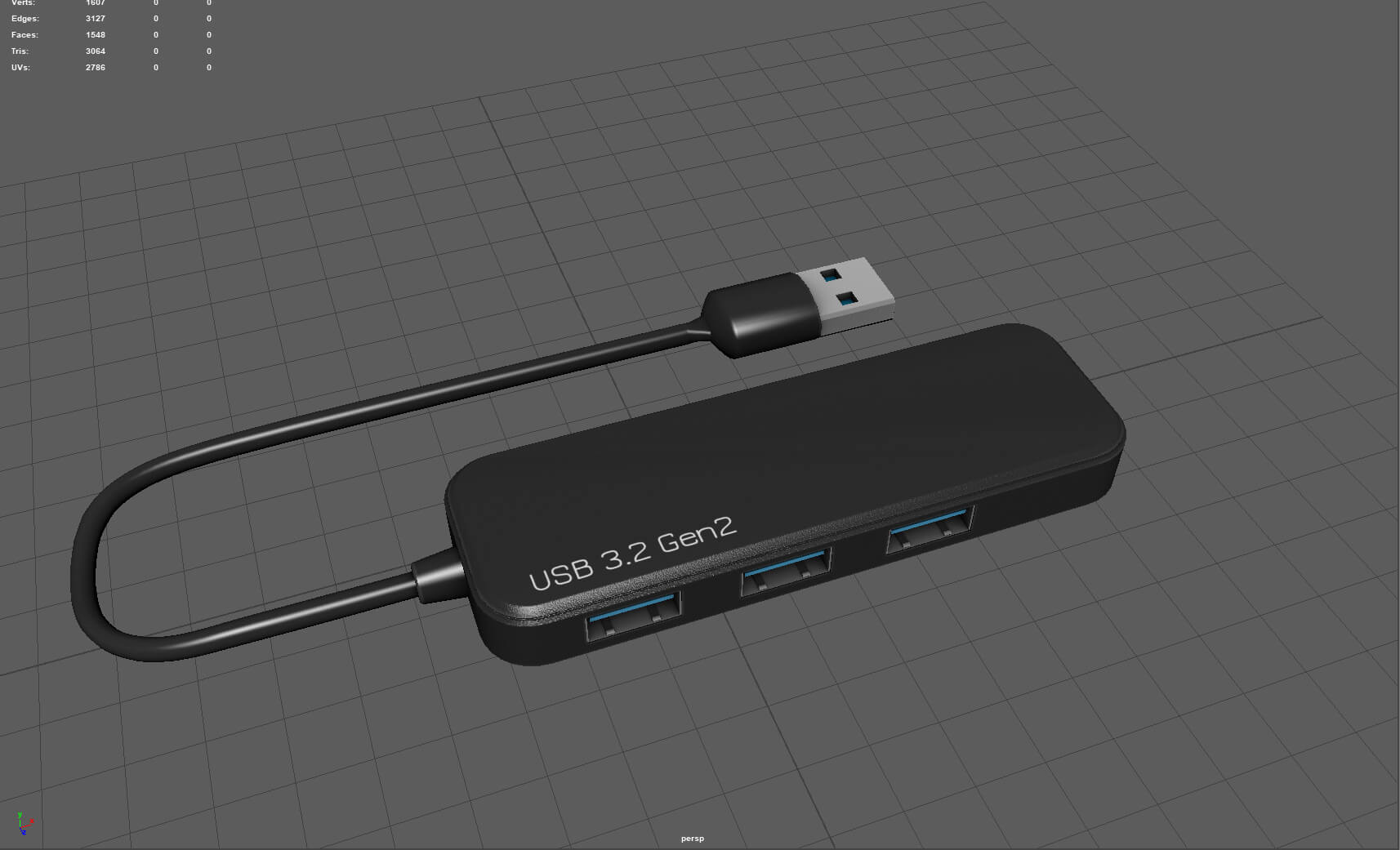 Computer Hub USB 3.2 - 3D Model by sanchiesp