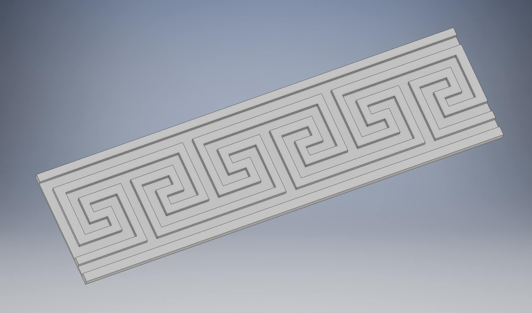Infinite Greek Key Border Seamless Decor - 3D Print Model by sanchiesp