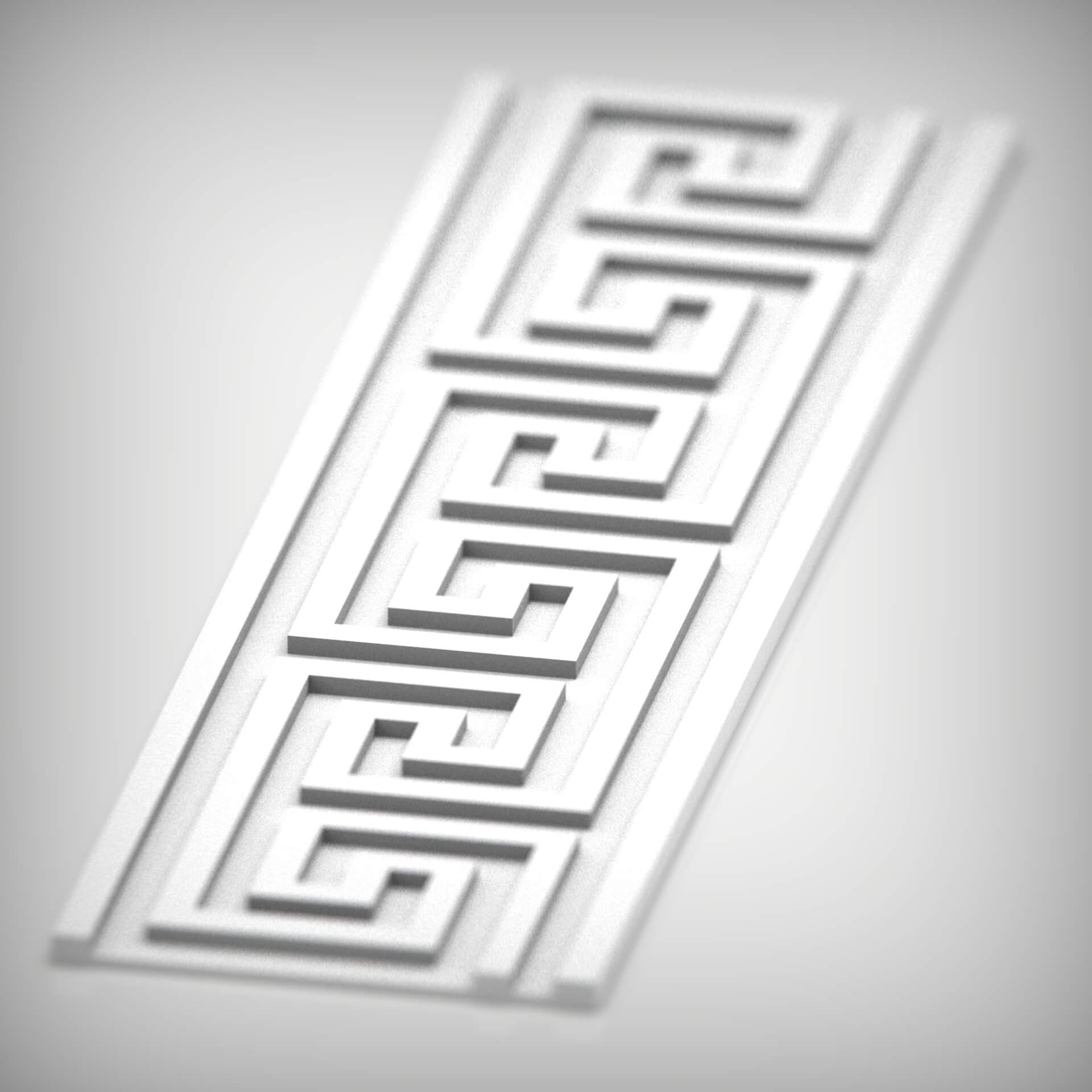 Infinite Greek Key Border Seamless Decor - 3D Print Model by sanchiesp