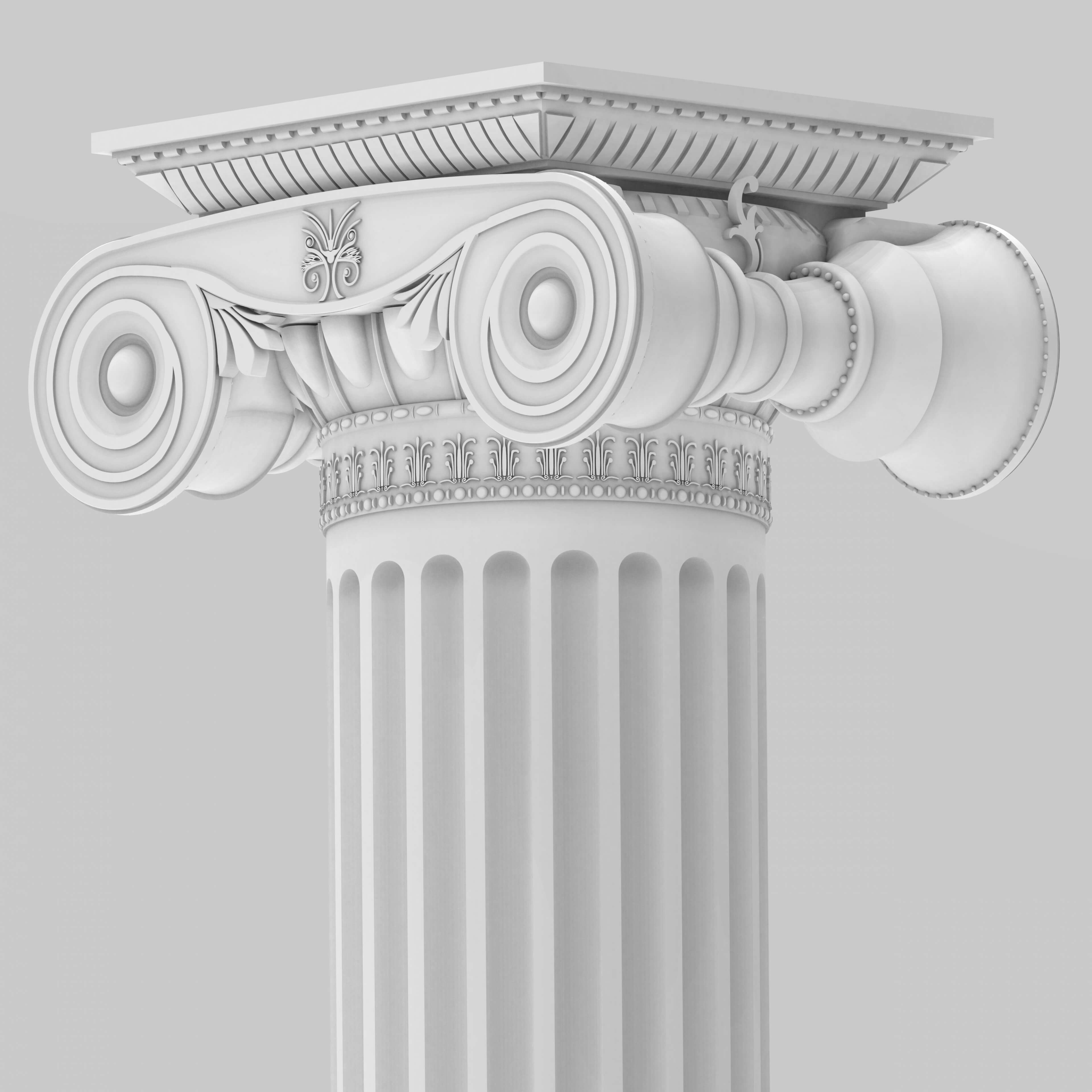 Ionic Elegance Greek Column 3D Printable Model by sanchiesp