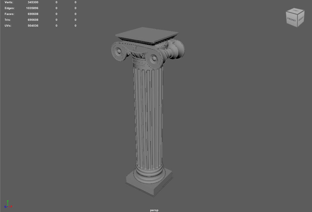 Ionic Elegance Greek Column 3D Printable Model by sanchiesp