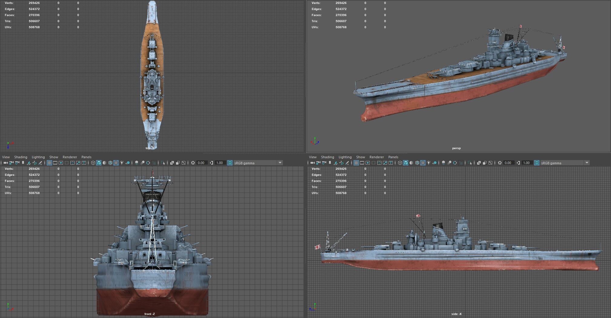 Japanese Battleship Musashi - 3D Model by sanchiesp