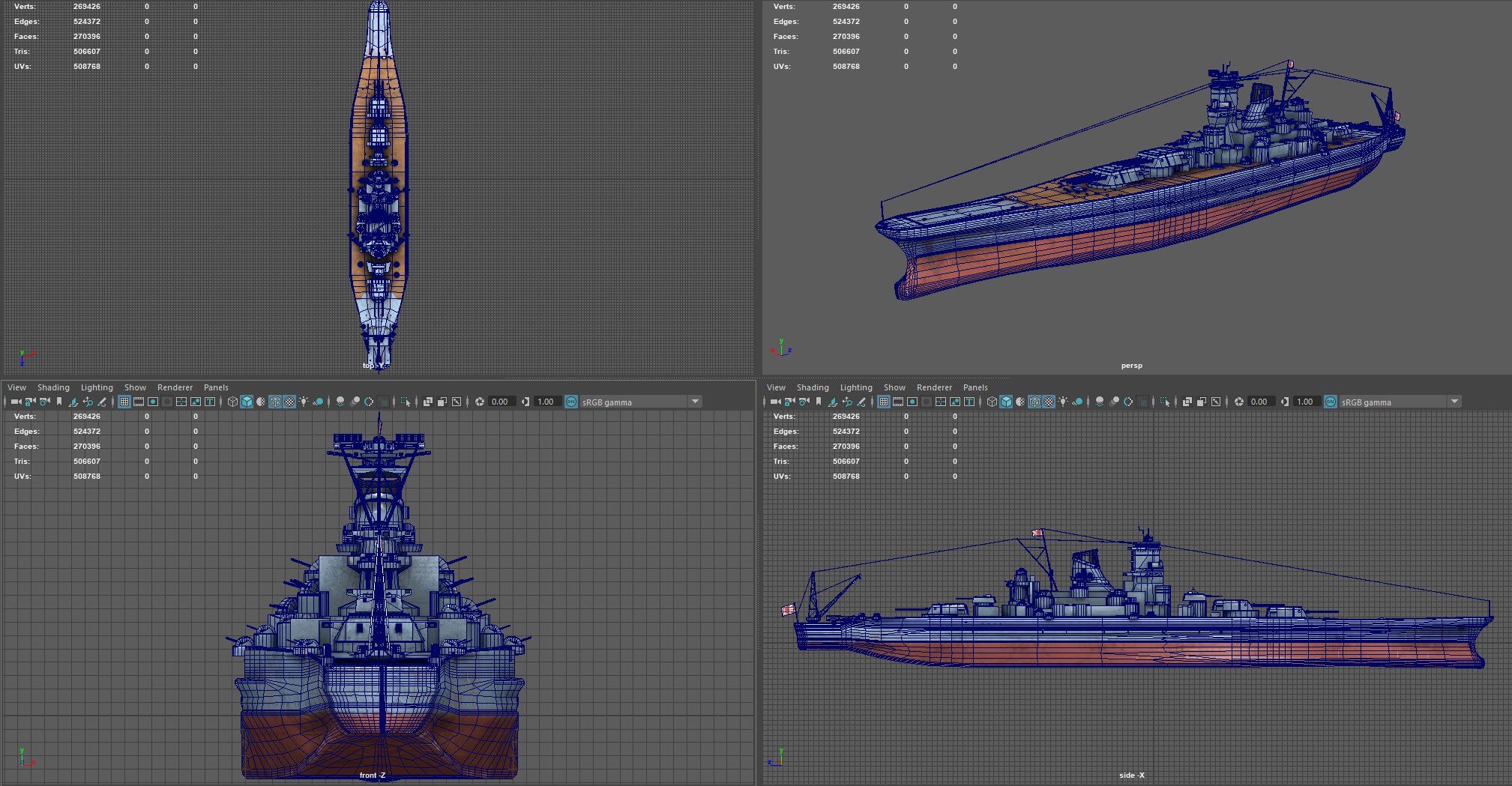 Japanese Battleship Musashi - 3D Model by sanchiesp