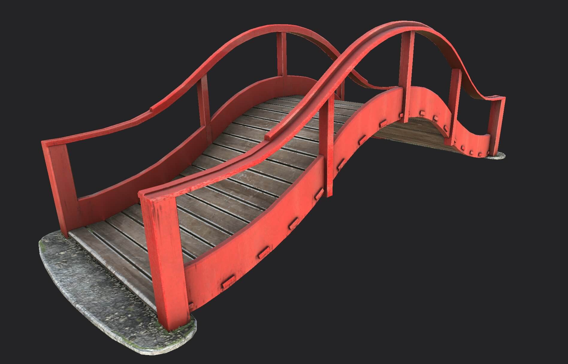 Japanese Bridge - 3D Model by sanchiesp