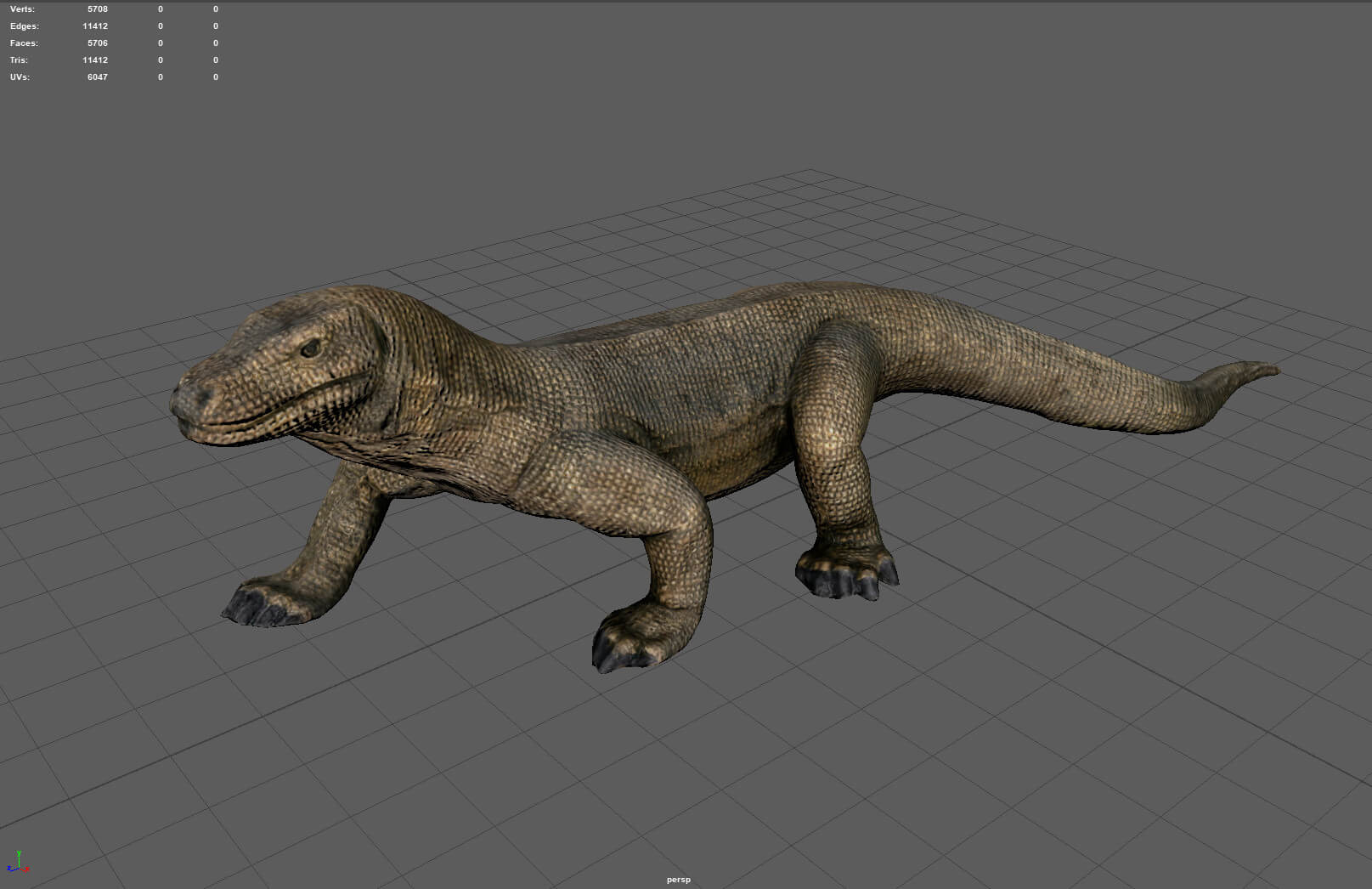 Komodo Dragon - 3D Model by sanchiesp