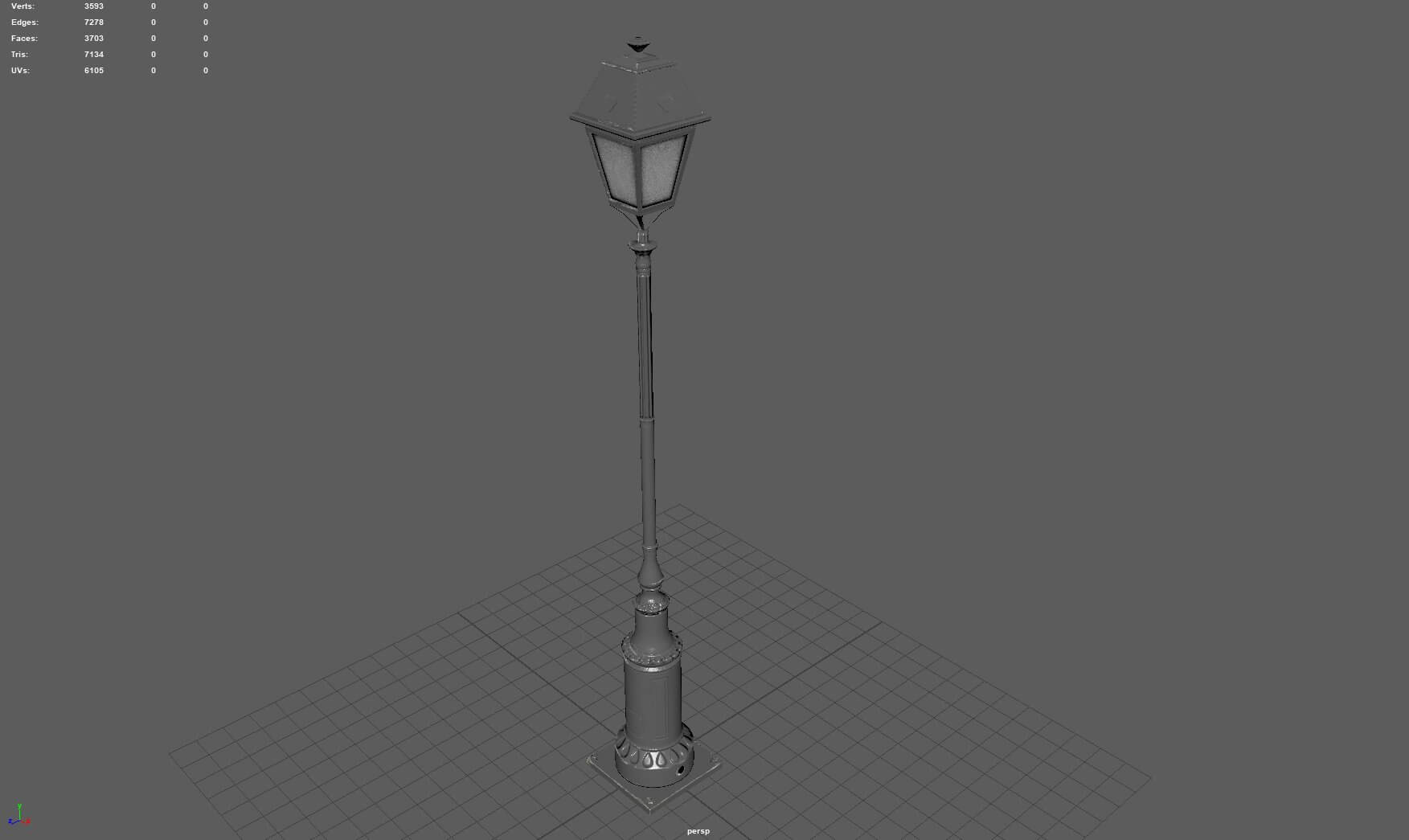 Lampost - 3D Model by sanchiesp