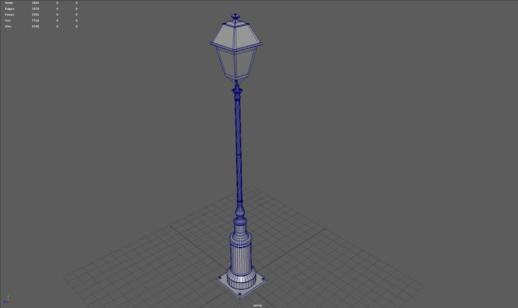 Lampost - 3D Model by sanchiesp