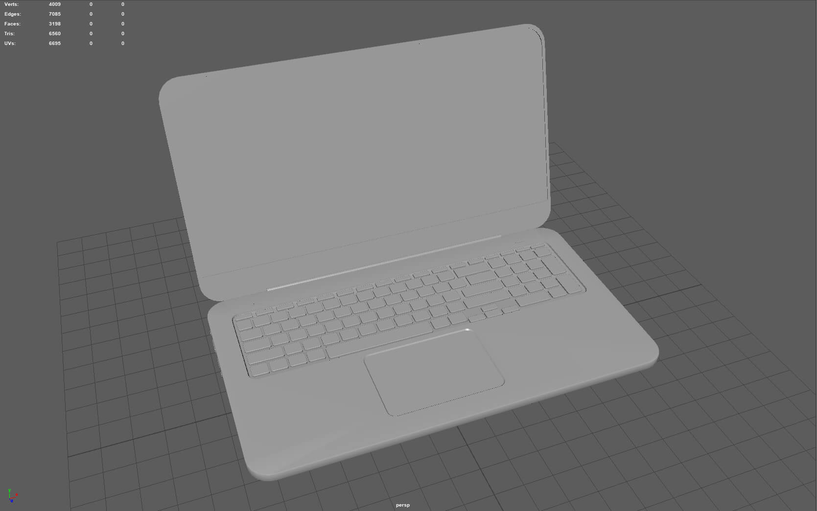 Modern Laptop - 3D Model by sanchiesp
