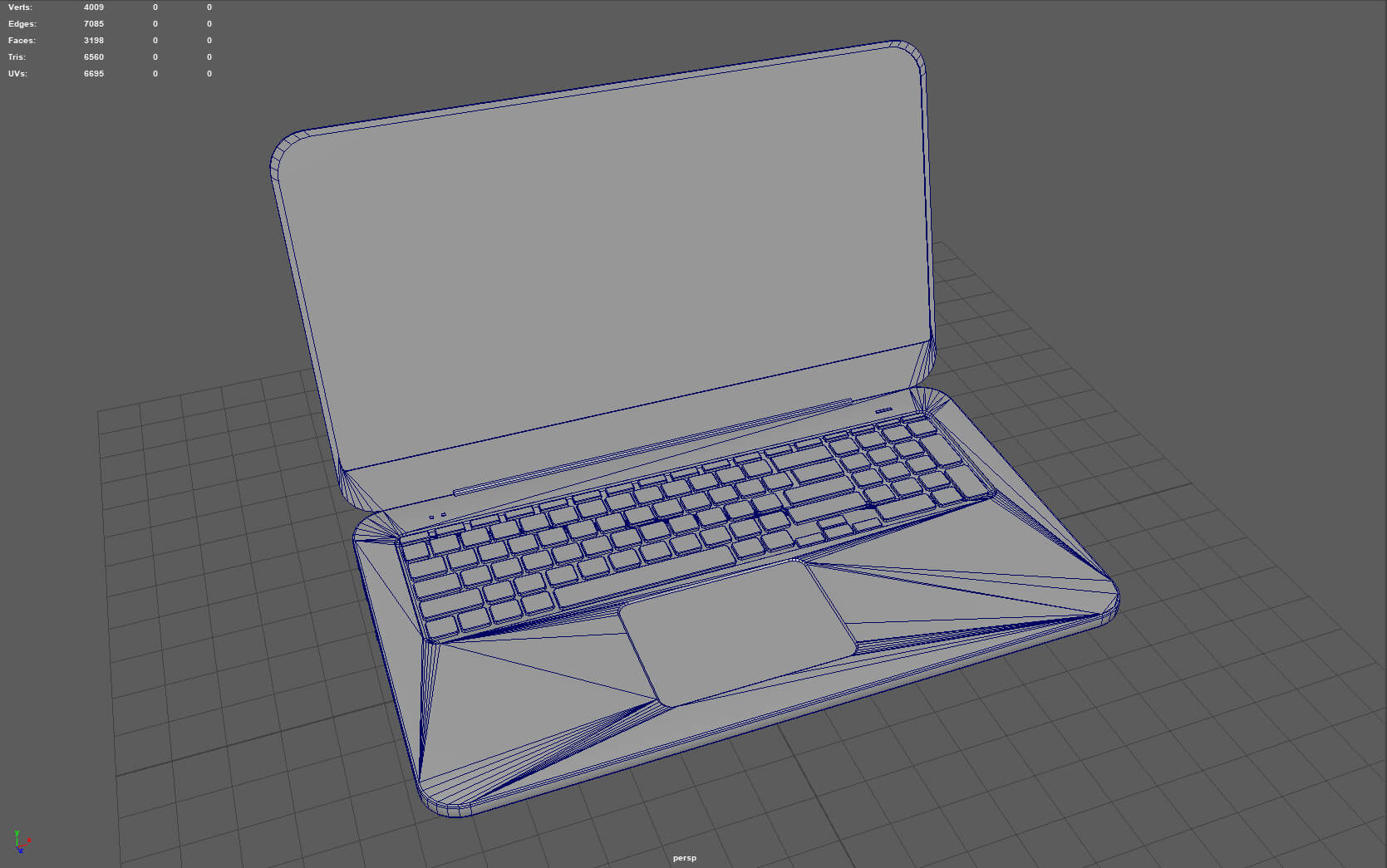 Modern Laptop - 3D Model by sanchiesp