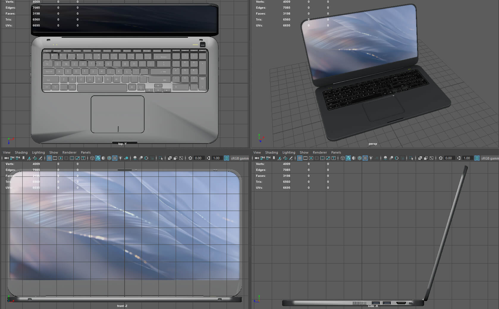 Modern Laptop - 3D Model by sanchiesp