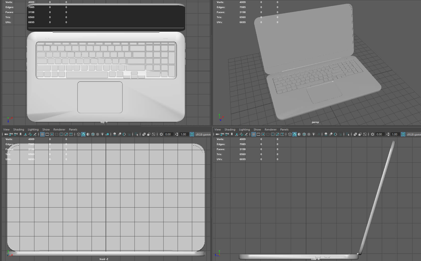 Modern Laptop - 3D Model by sanchiesp
