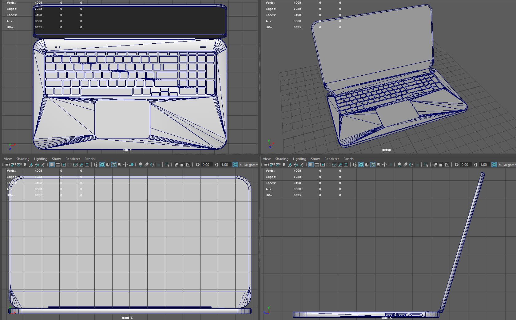 Modern Laptop - 3D Model by sanchiesp