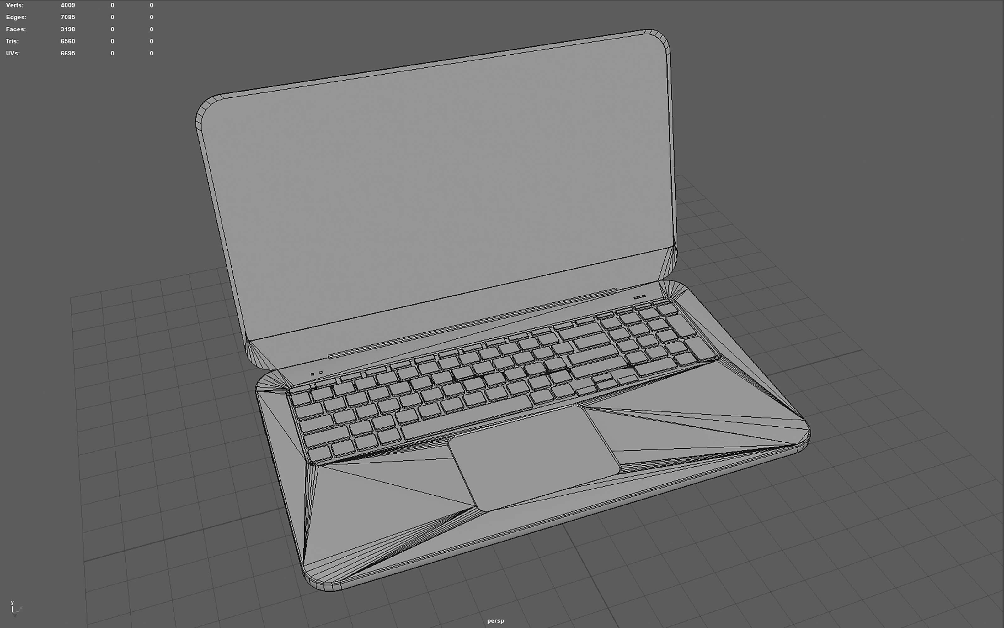 Modern Laptop - 3D Model by sanchiesp