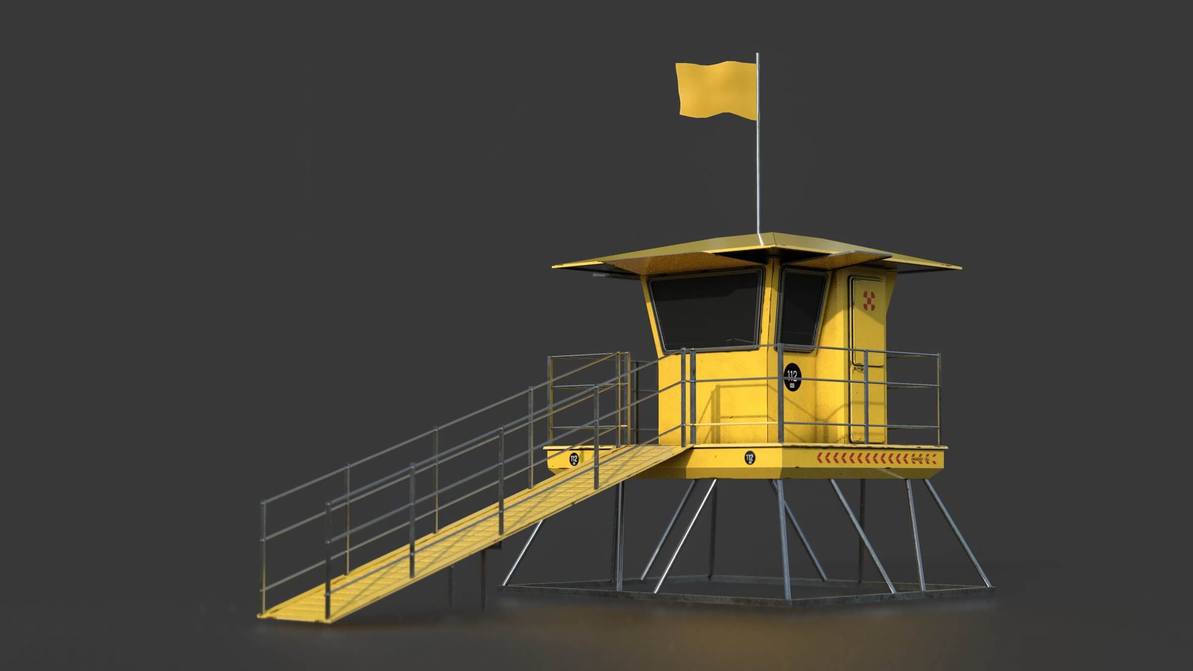 Lifeguard Tower - 3D Model by sanchiesp
