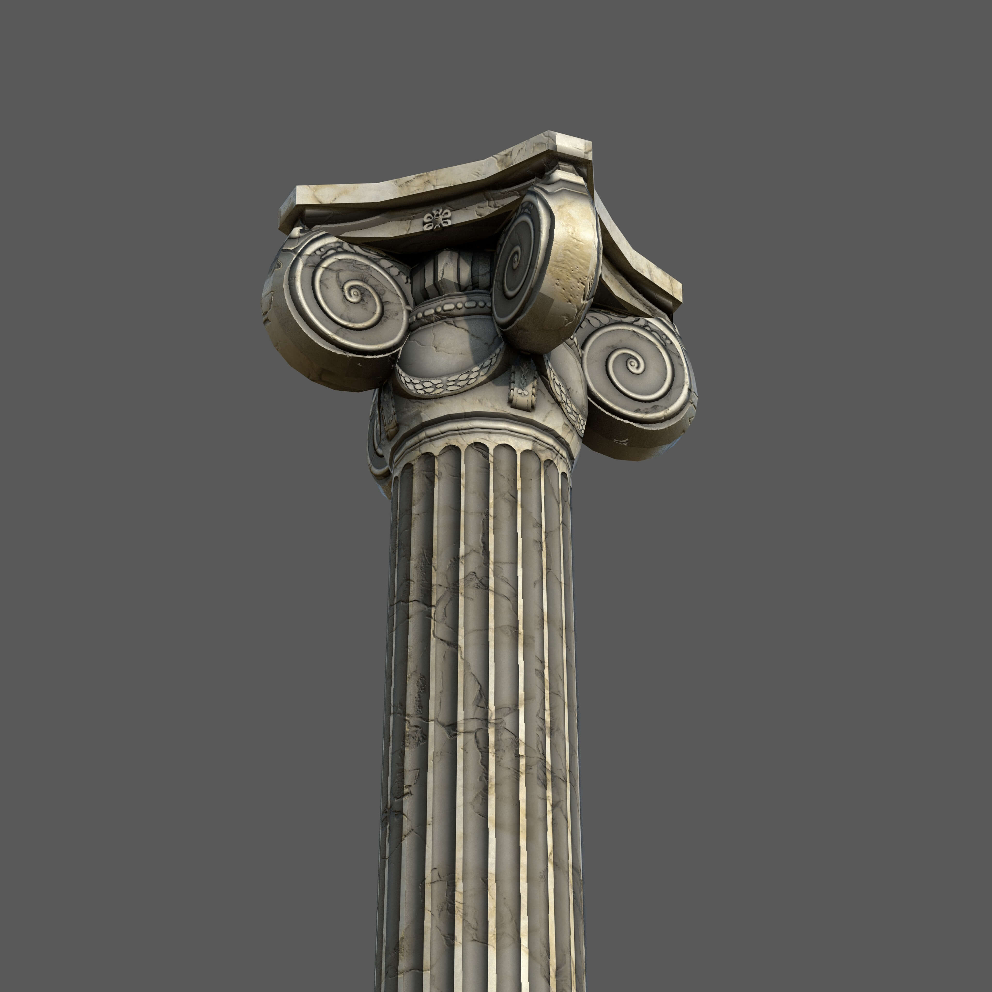Low Poly Ionic Column 45 Angle - 3D Model by sanchiesp
