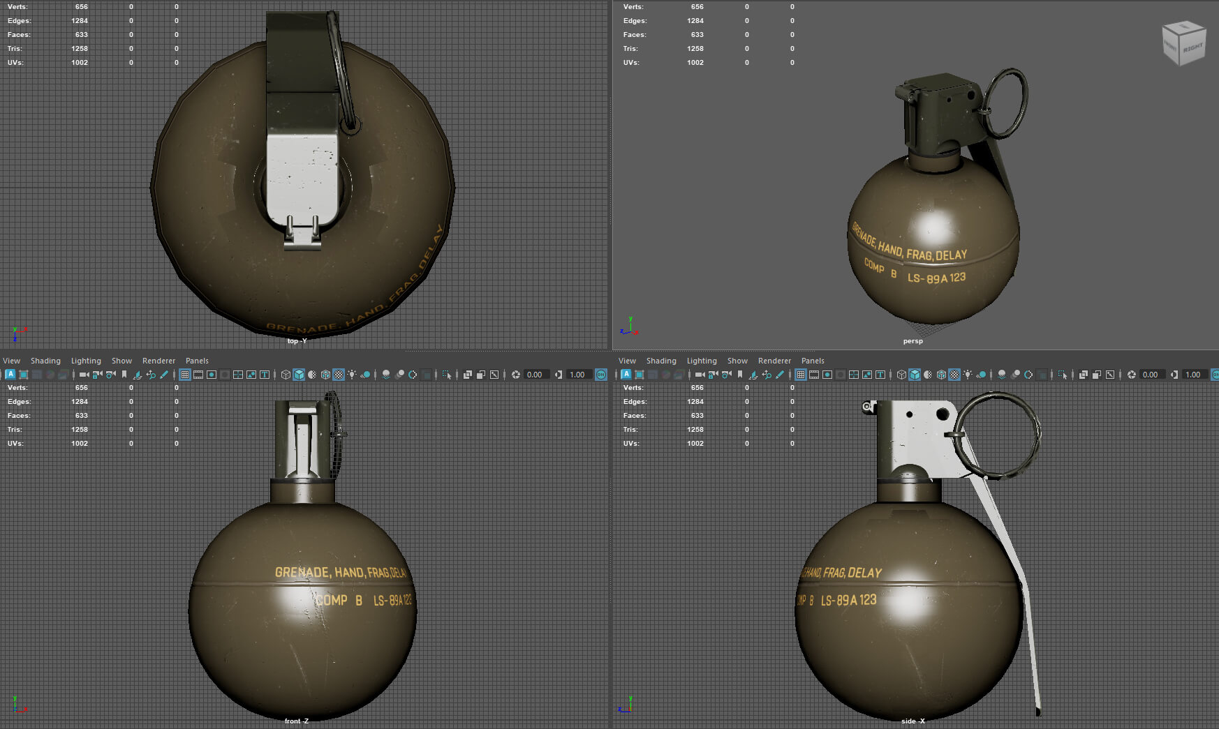 M67 Frag Grenade - 3D Model by sanchiesp