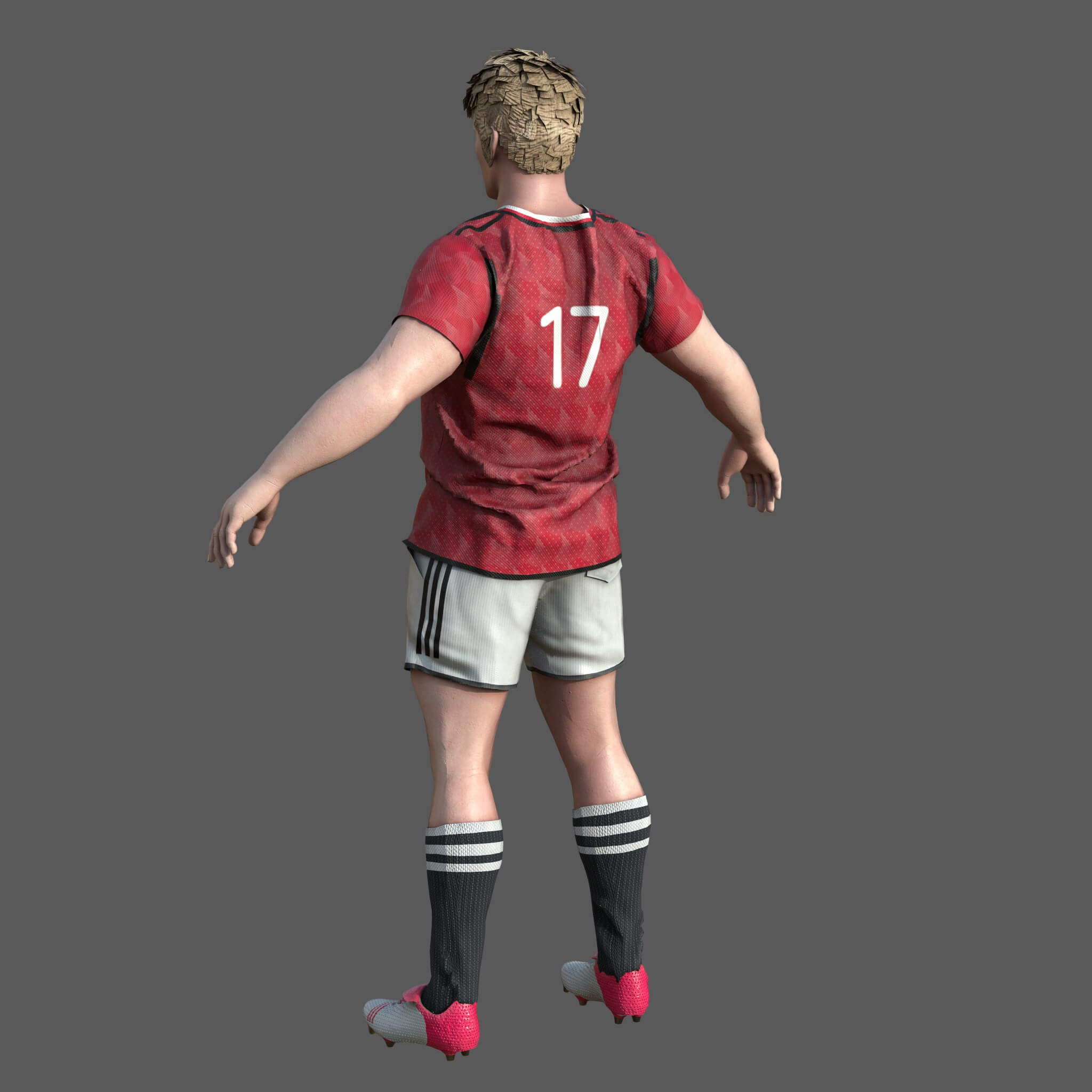 Male Football Player - 3D Model by sanchiesp