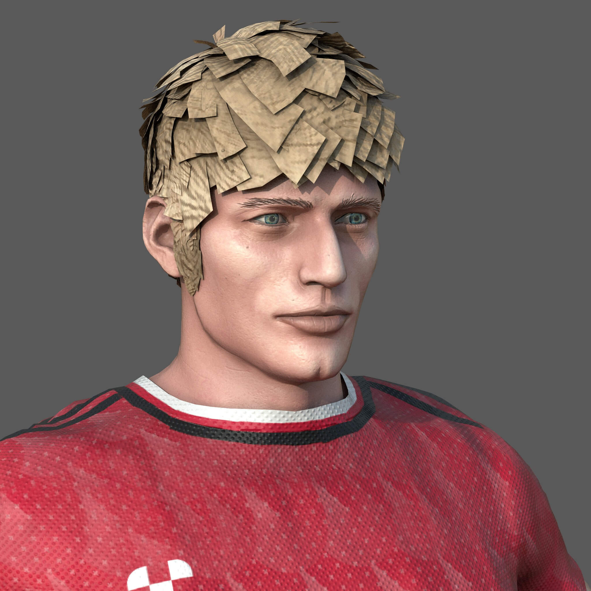 Male Football Player - 3D Model by sanchiesp