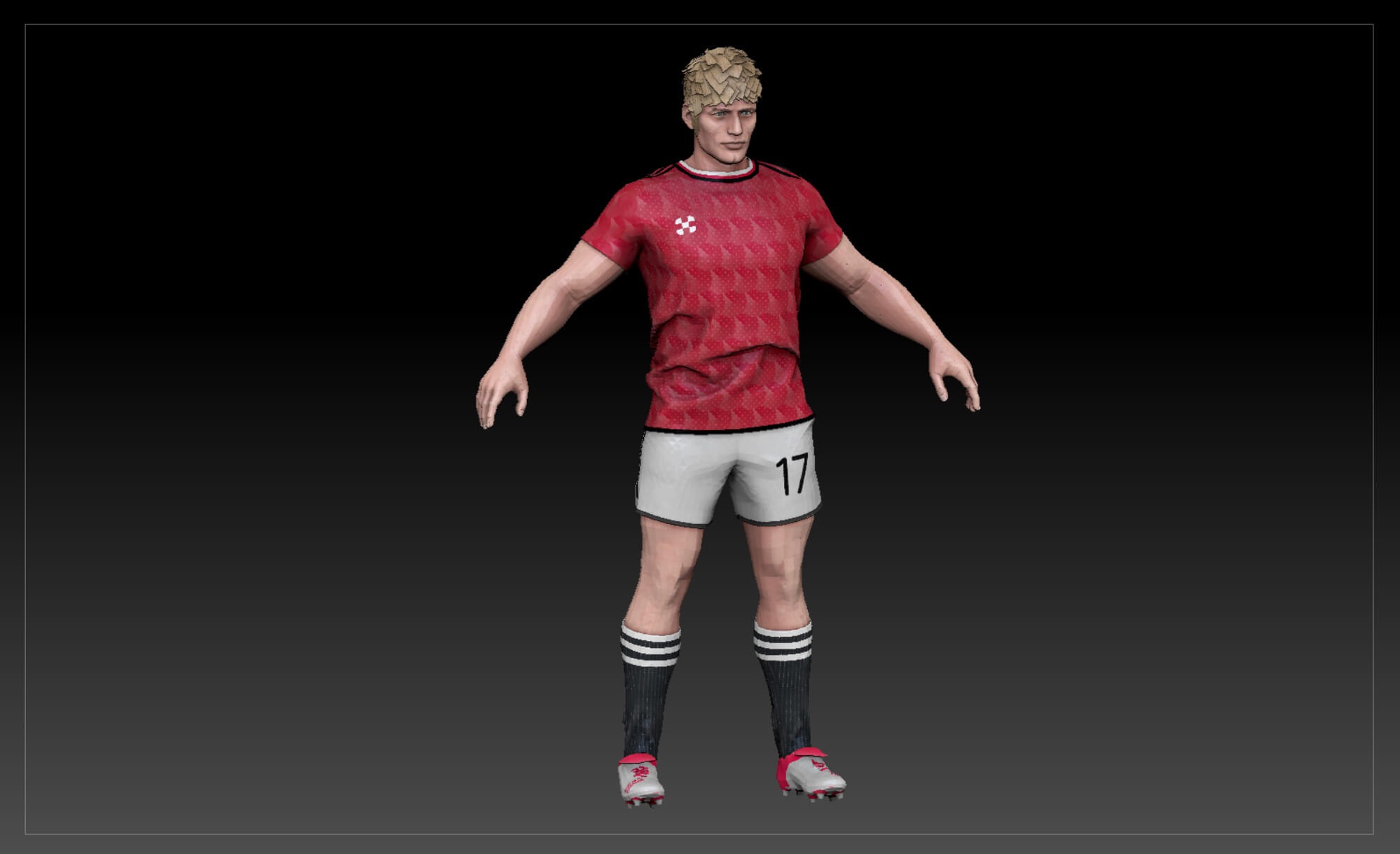 Male Football Player - 3D Model by sanchiesp