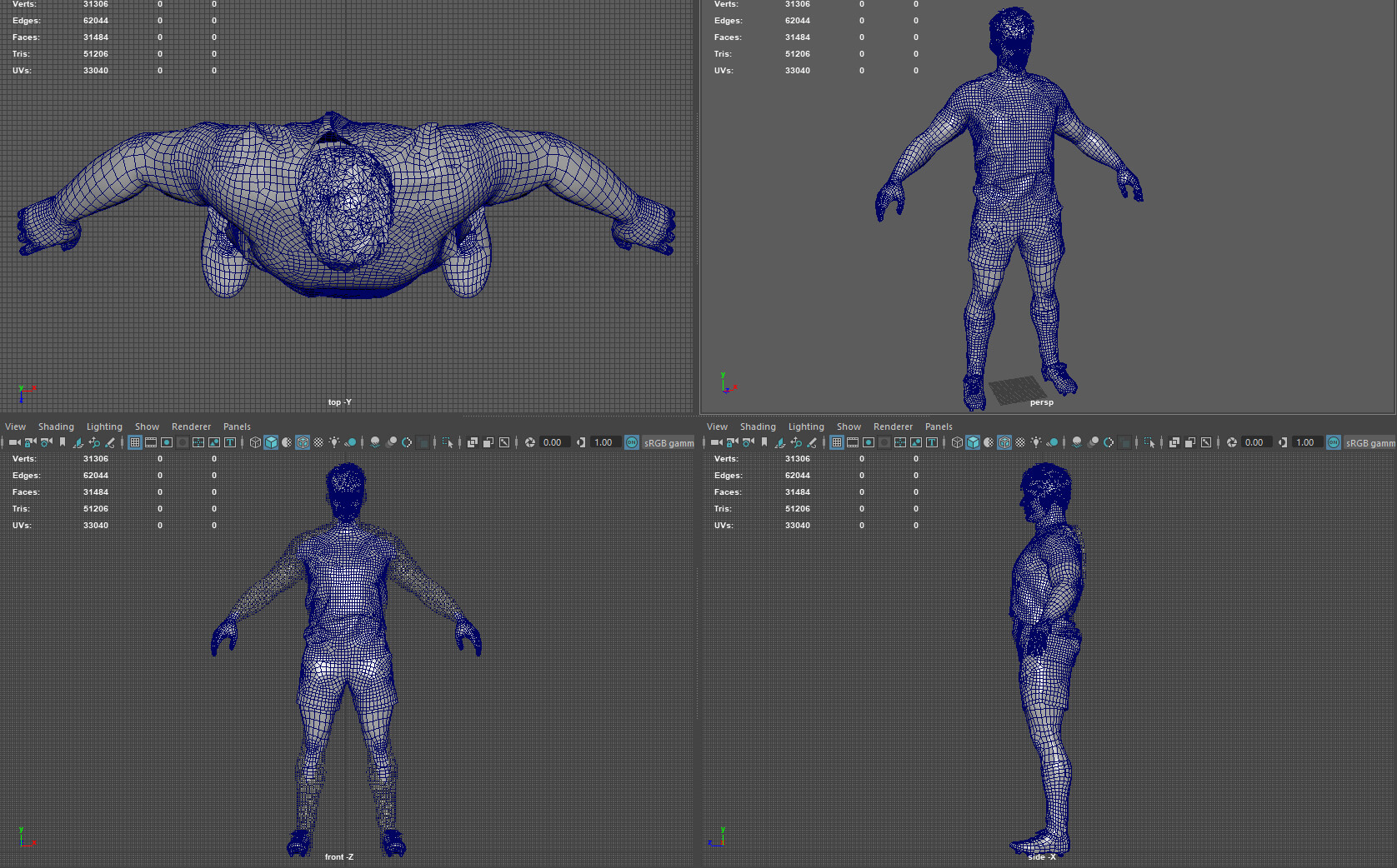 Male Football Player - 3D Model by sanchiesp