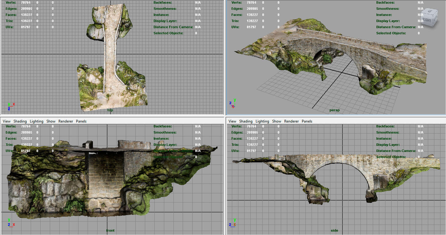 Medieval Stone Bridge - 3D Model by sanchiesp