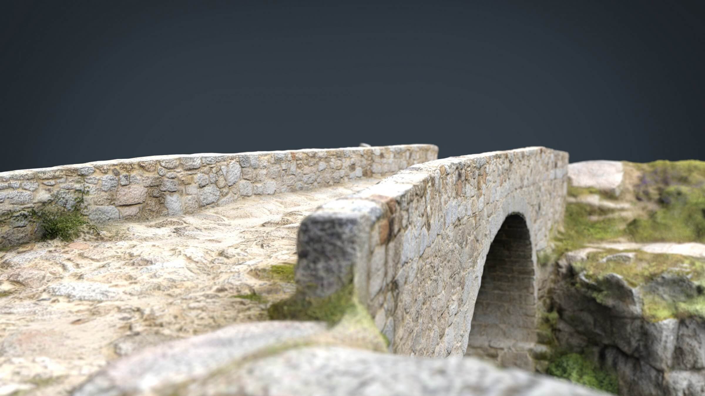 Medieval Bridge - 3D Model by sanchiesp