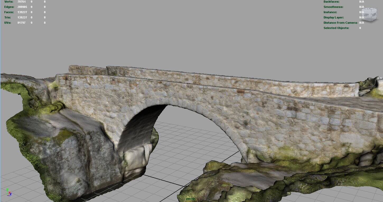 Medieval Bridge - 3D Model by sanchiesp