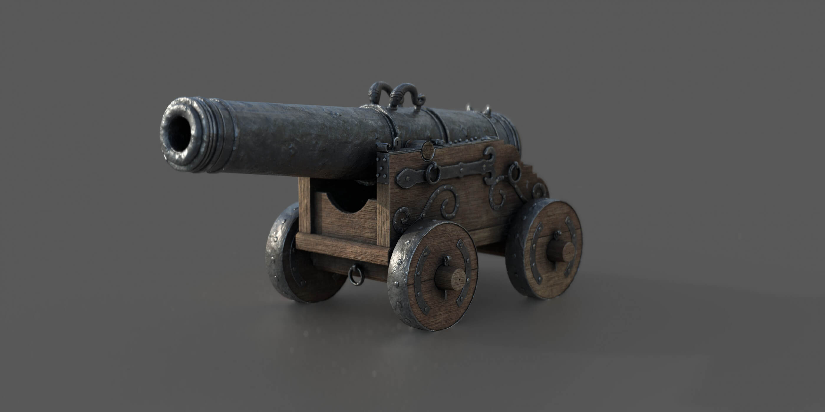 Ancient Medieval Cannon - 3D Model by sanchiesp