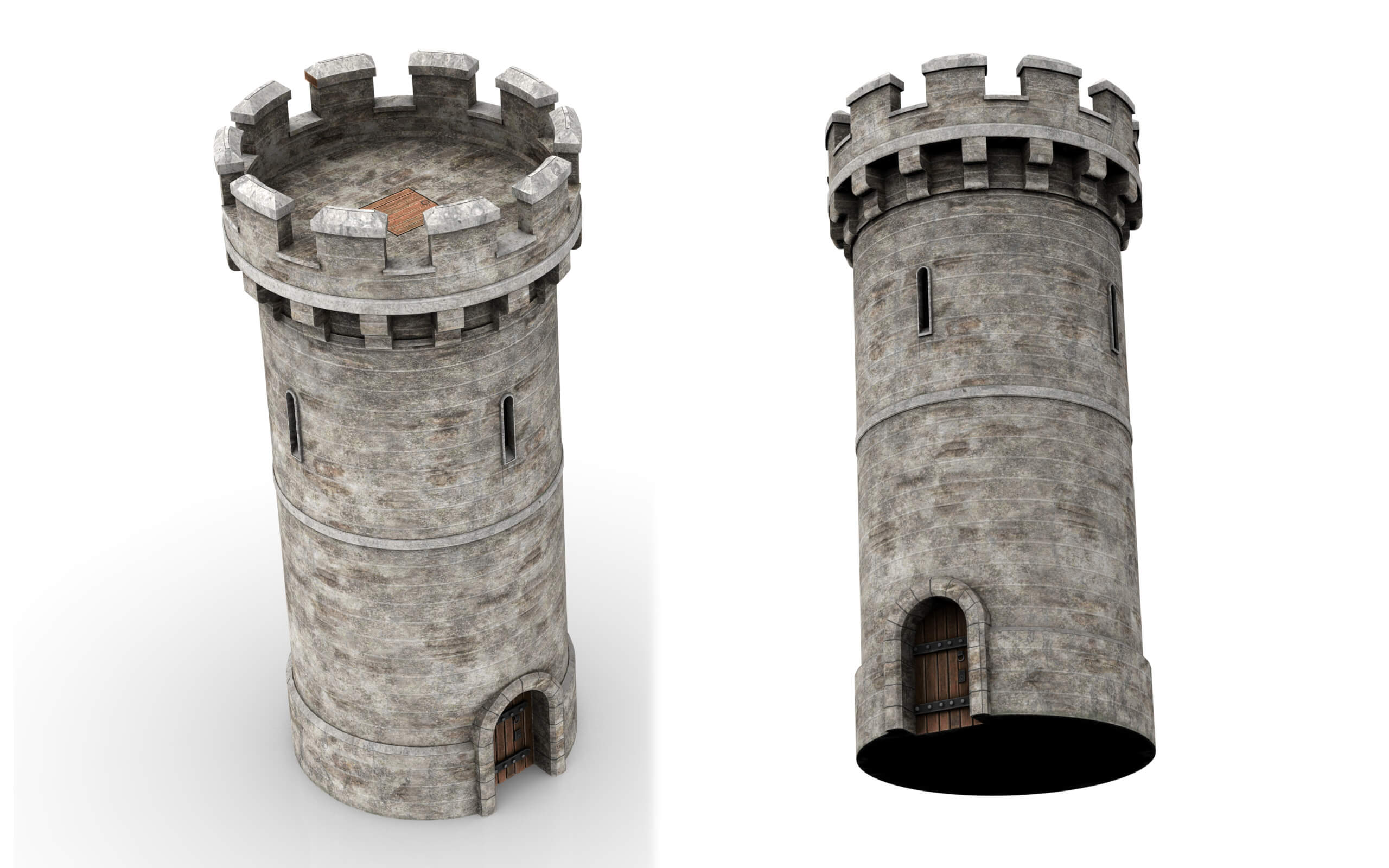 Medieval Castle Tower - 3D Model by sanchiesp