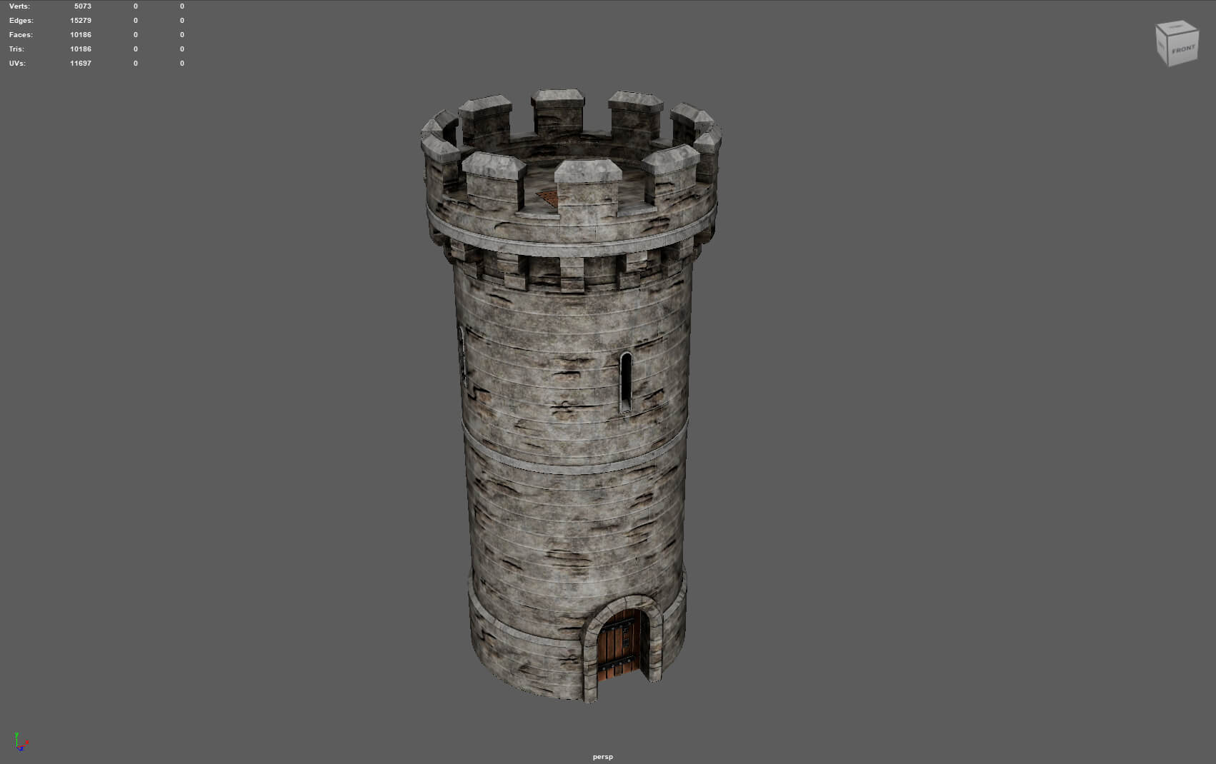 Medieval Castle Tower - 3D Model by sanchiesp
