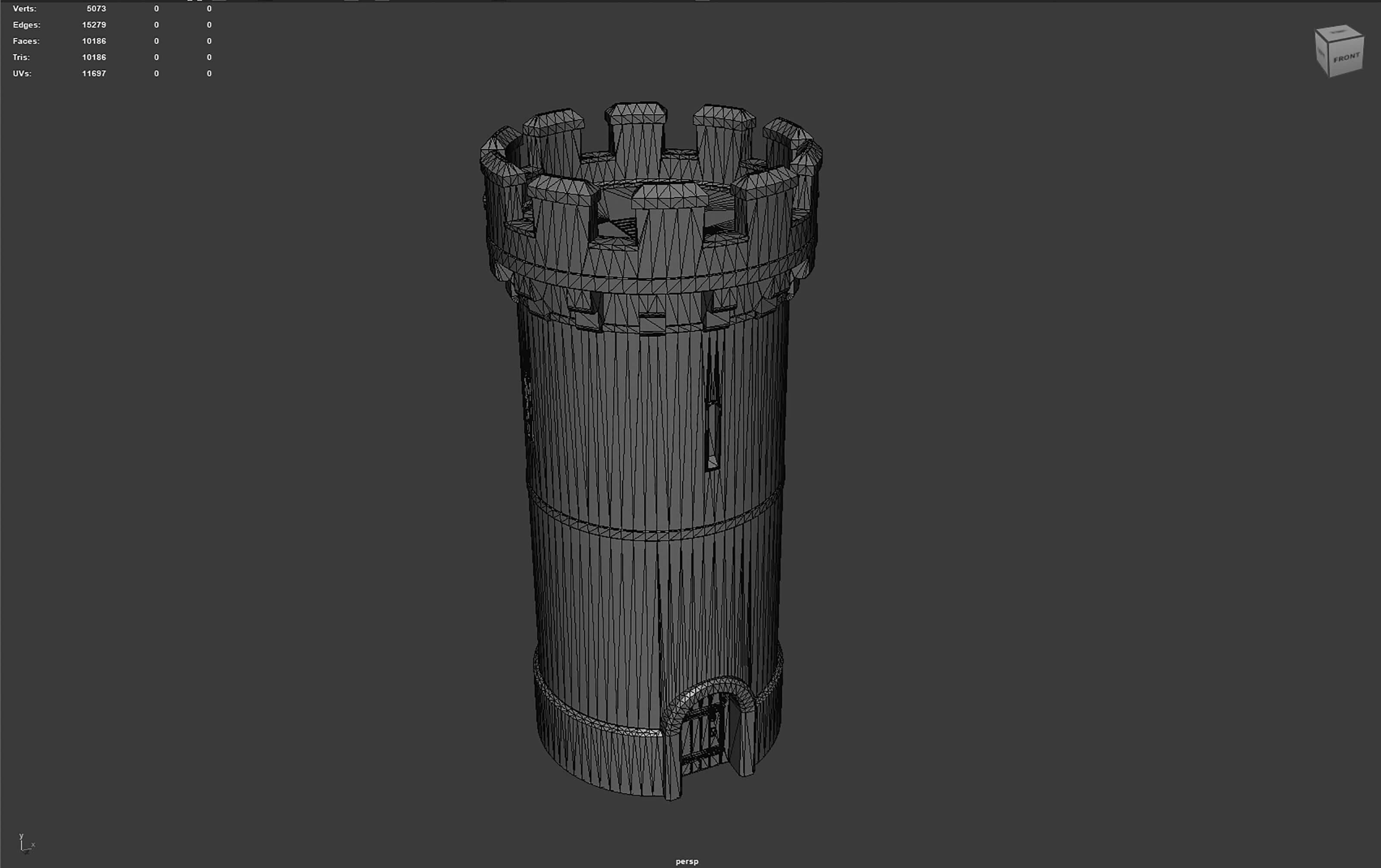 Medieval Castle Tower - 3D Model by sanchiesp