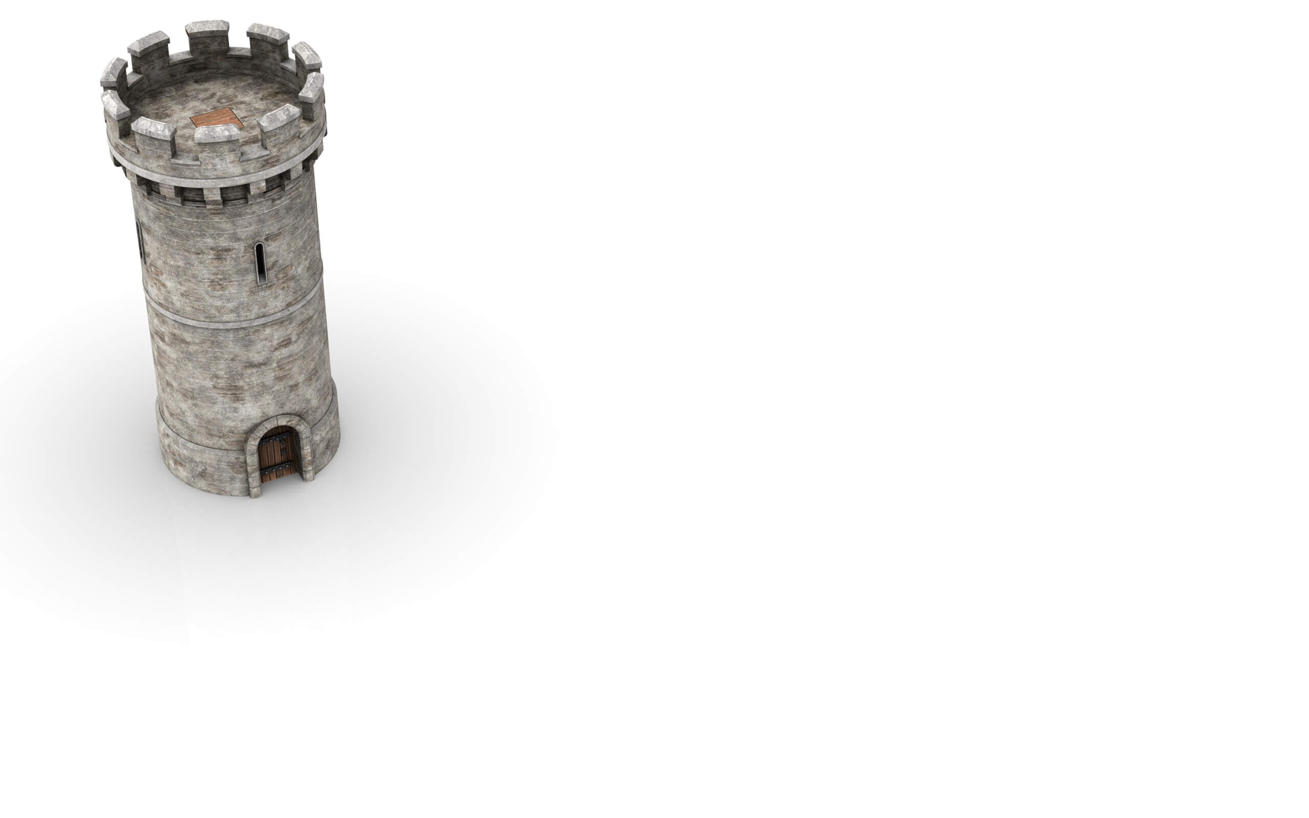 Medieval Castle Tower - 3D Model by sanchiesp